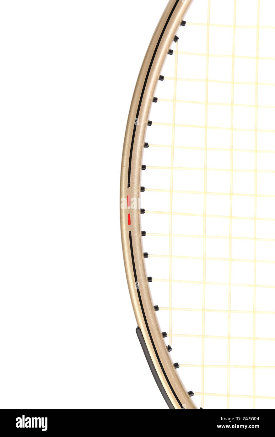 Part of gray tennis racket Stock Photo - Alamy