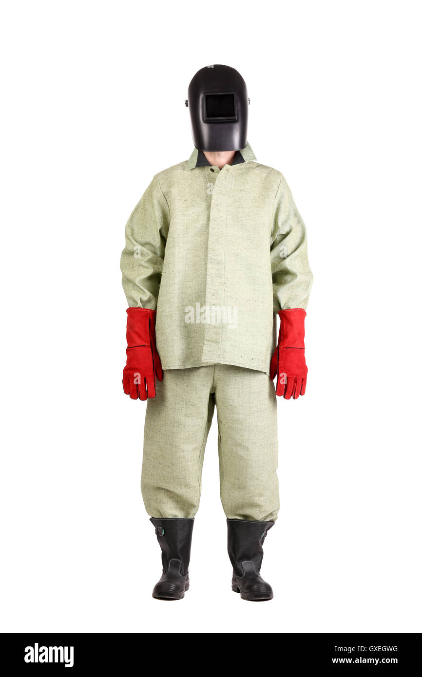 Portrait of confident welder in the mask Stock Photo - Alamy
