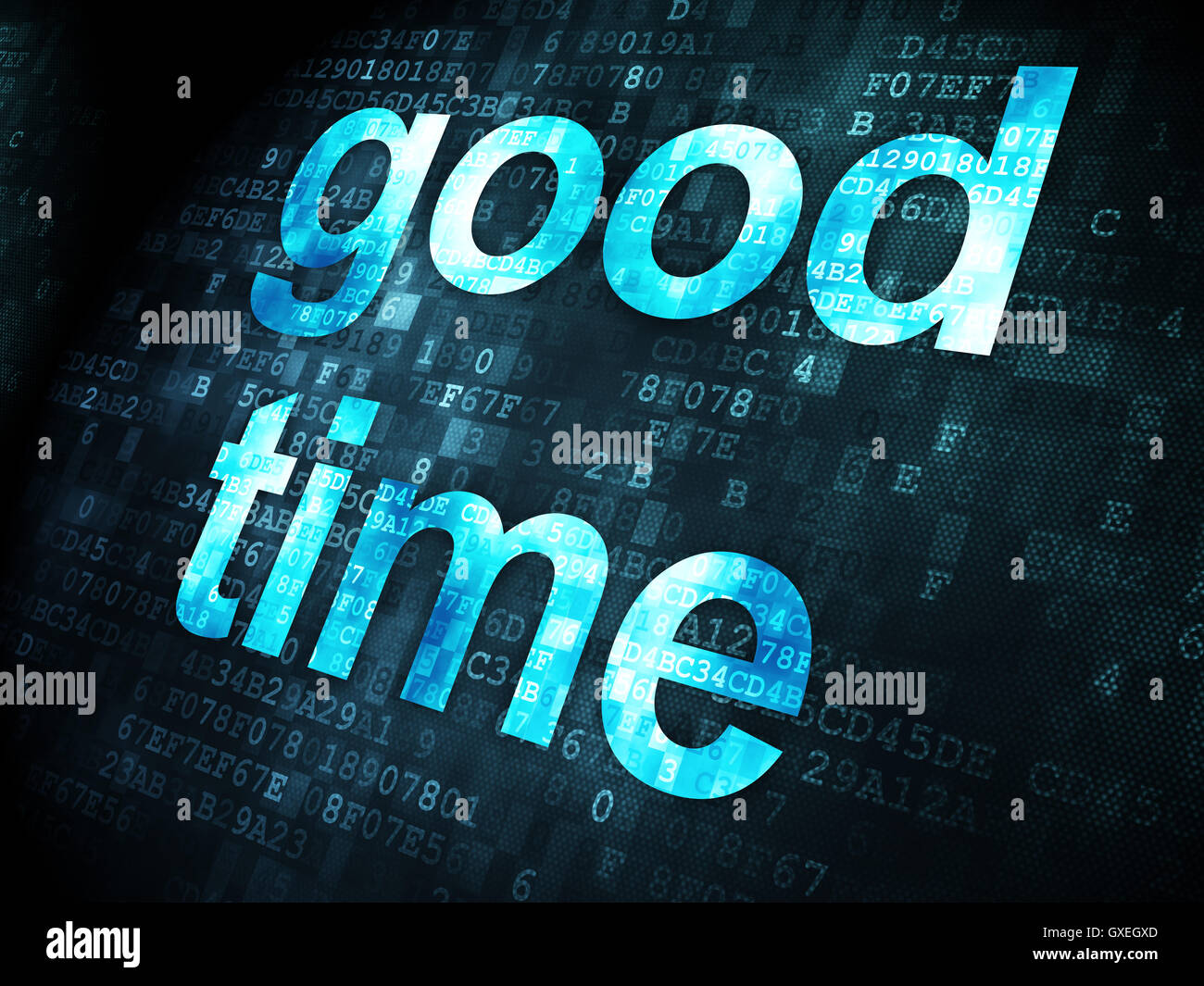 Timeline concept: Good Time on digital background Stock Photo - Alamy
