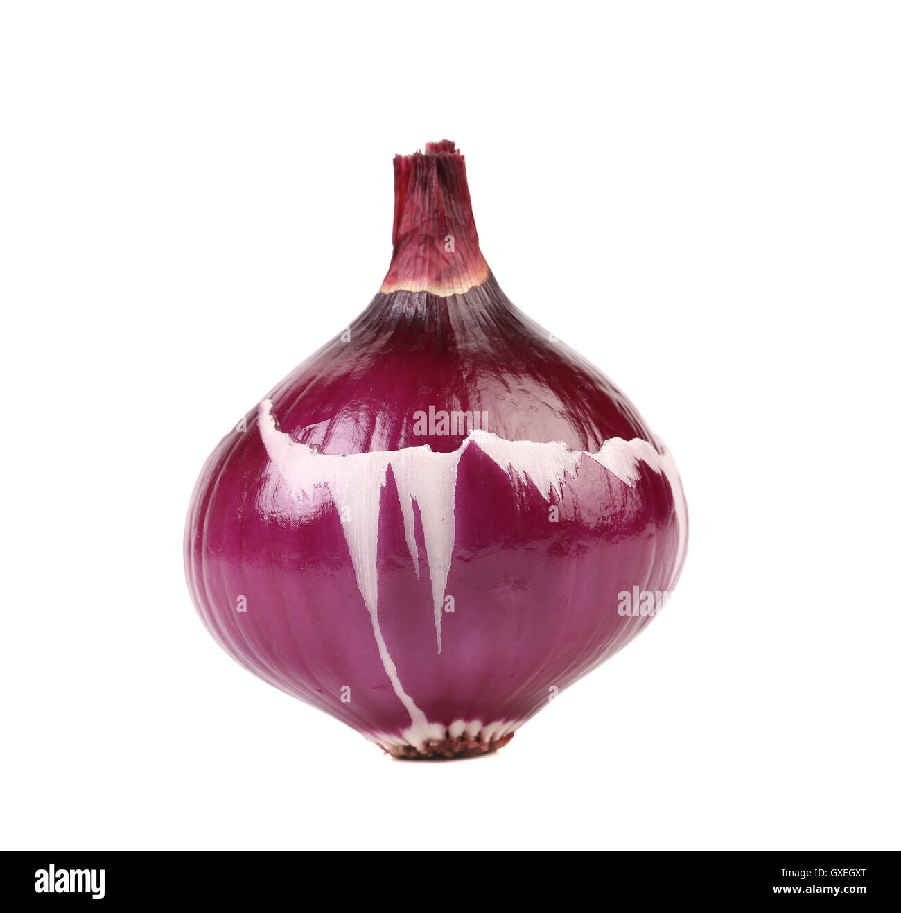 Peeled red onion bulb Stock Photo - Alamy