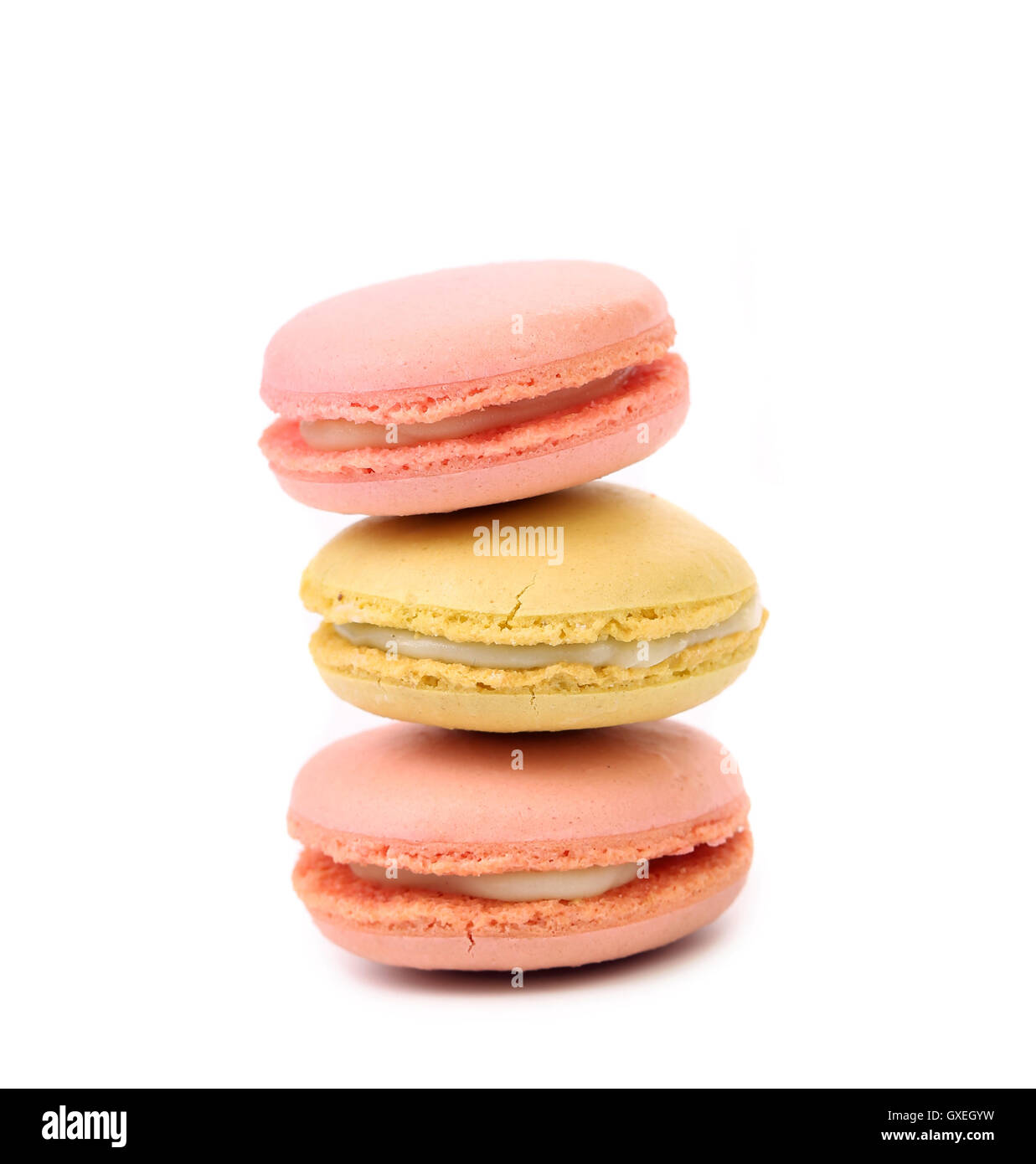 Stack of macaroons cakes Stock Photo - Alamy