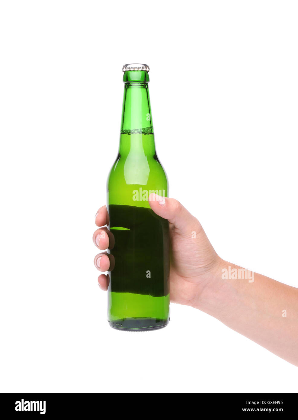 Hand holding beer up Cut Out Stock Images & Pictures - Alamy
