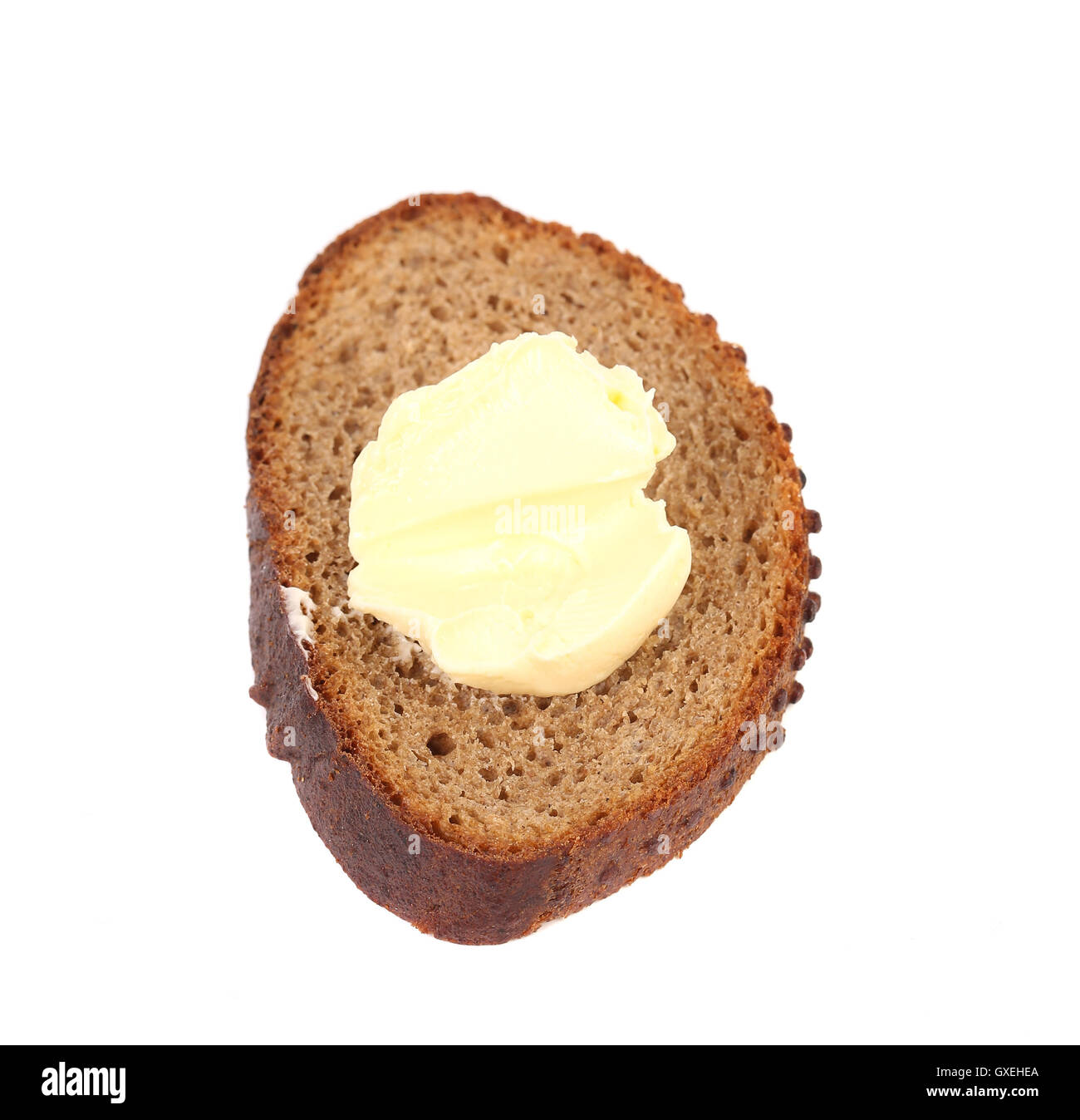 Butter on brown bread Stock Photo - Alamy