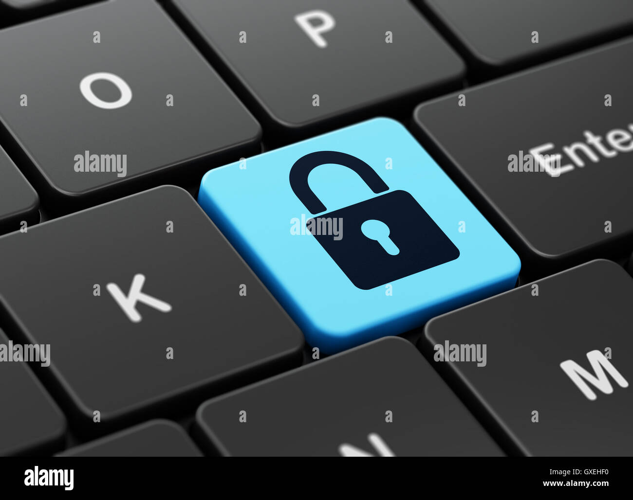 Safety concept: Closed Padlock on computer keyboard background Stock ...
