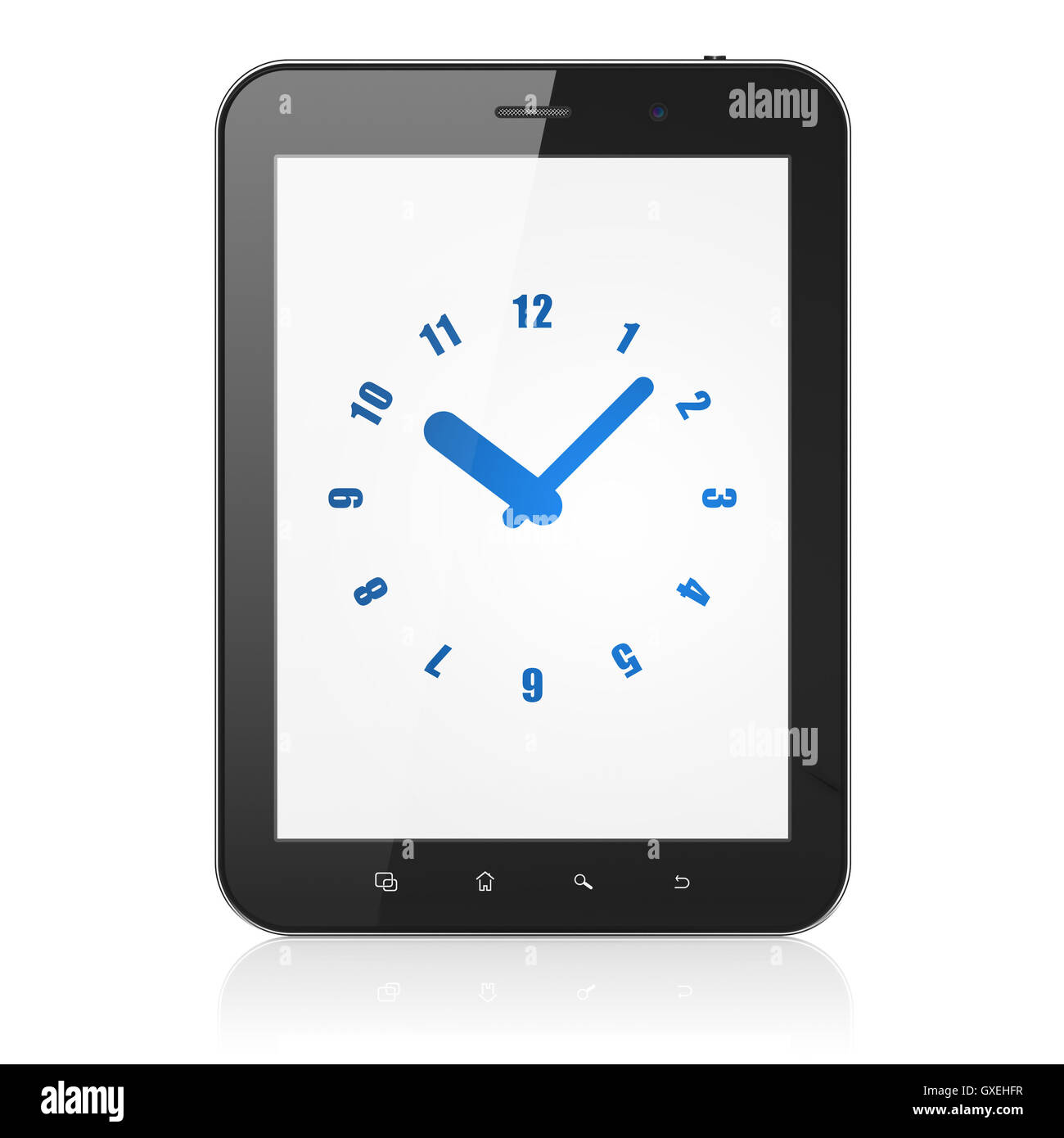 Time concept: Clock on tablet pc computer Stock Photo - Alamy