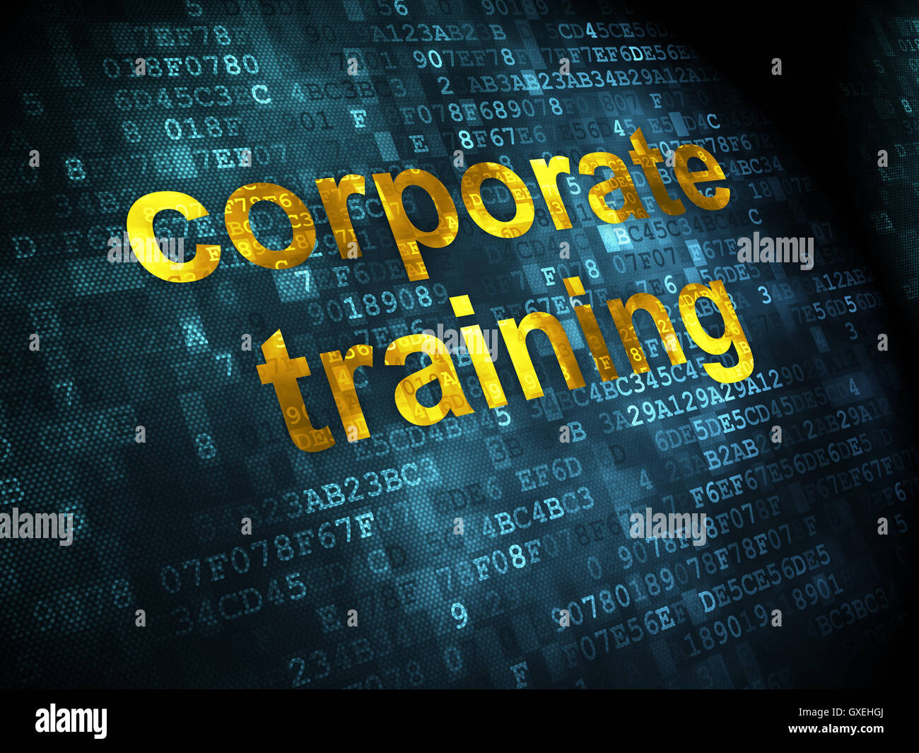 Education concept: Corporate Training on digital background Stock Photo ...