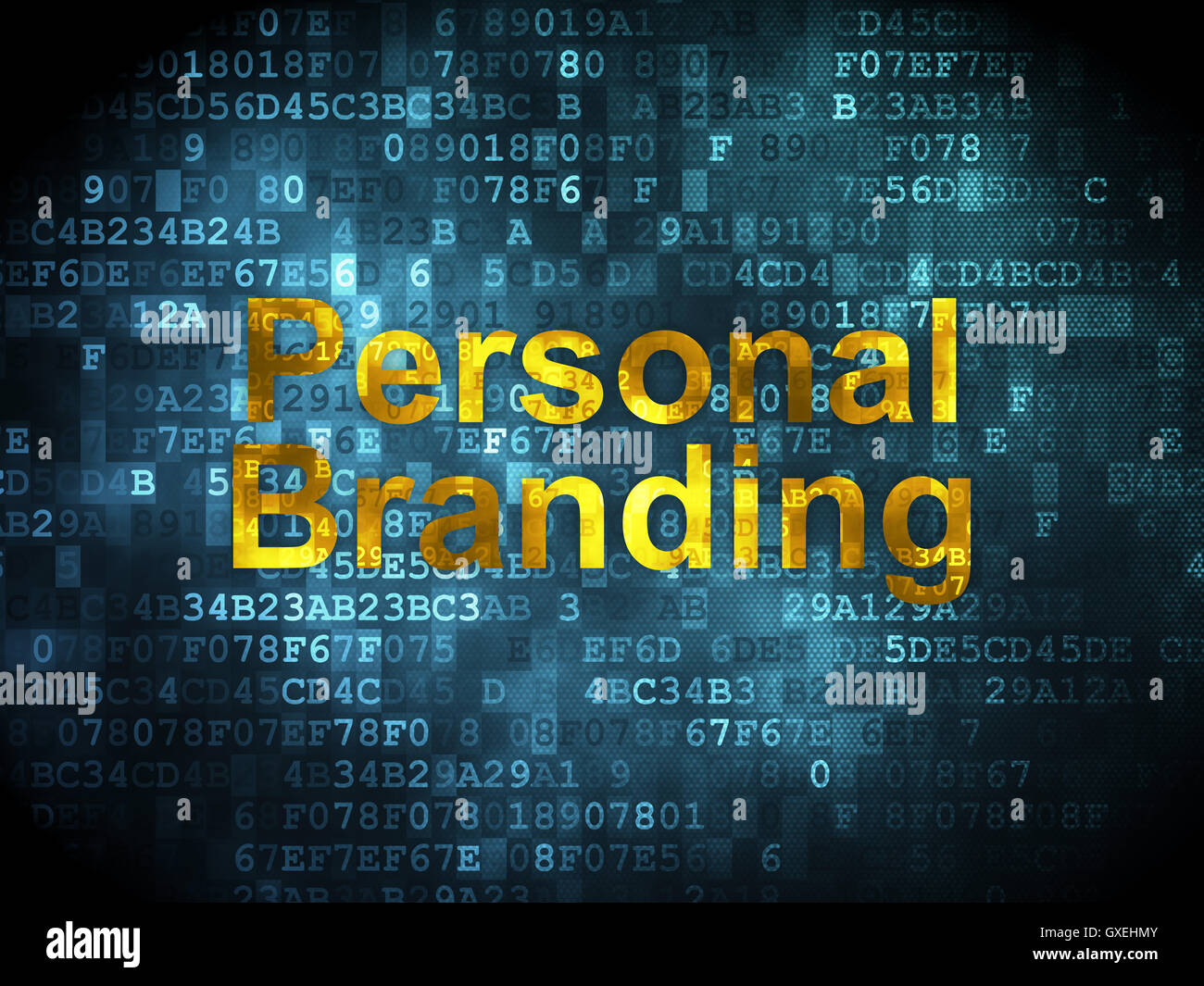 Advertising concept: Personal Branding on digital background Stock ...