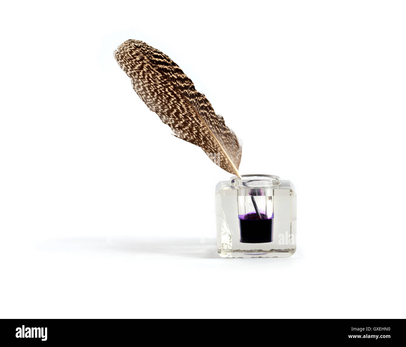 Ink inkpot quill pen Cut Out Stock Images & Pictures - Alamy
