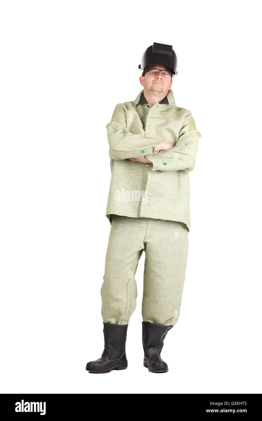 Welder in work metal Cut Out Stock Images & Pictures - Alamy