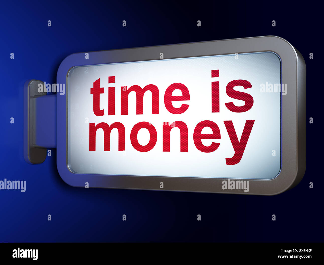 Timeline concept: Time is Money on billboard background Stock Photo - Alamy