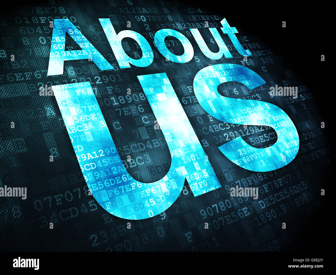 Marketing concept: About Us on digital background Stock Photo - Alamy