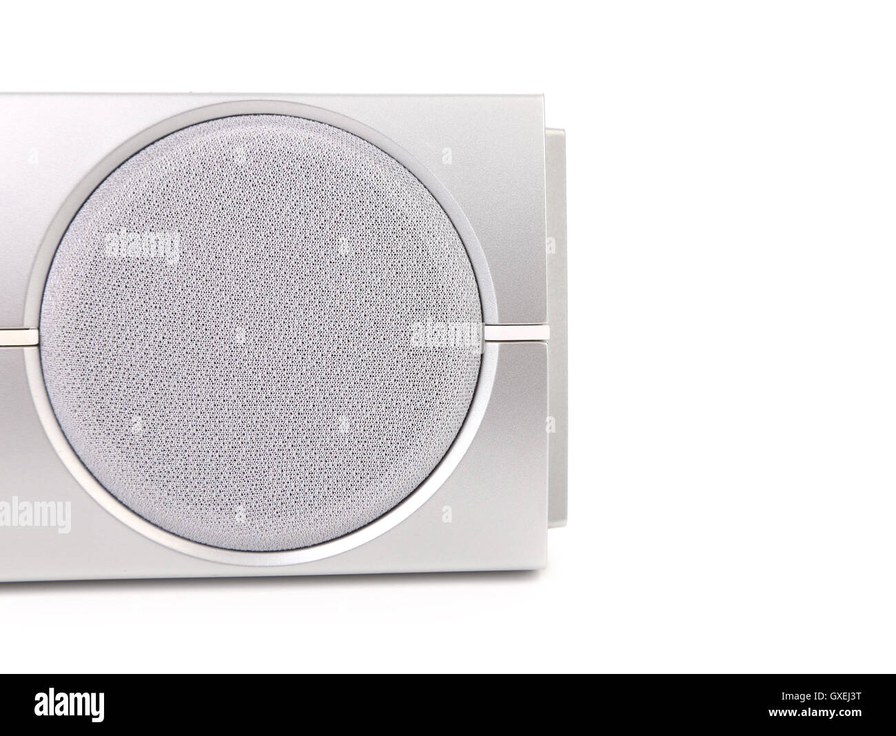 Silver speaker box Stock Photo - Alamy