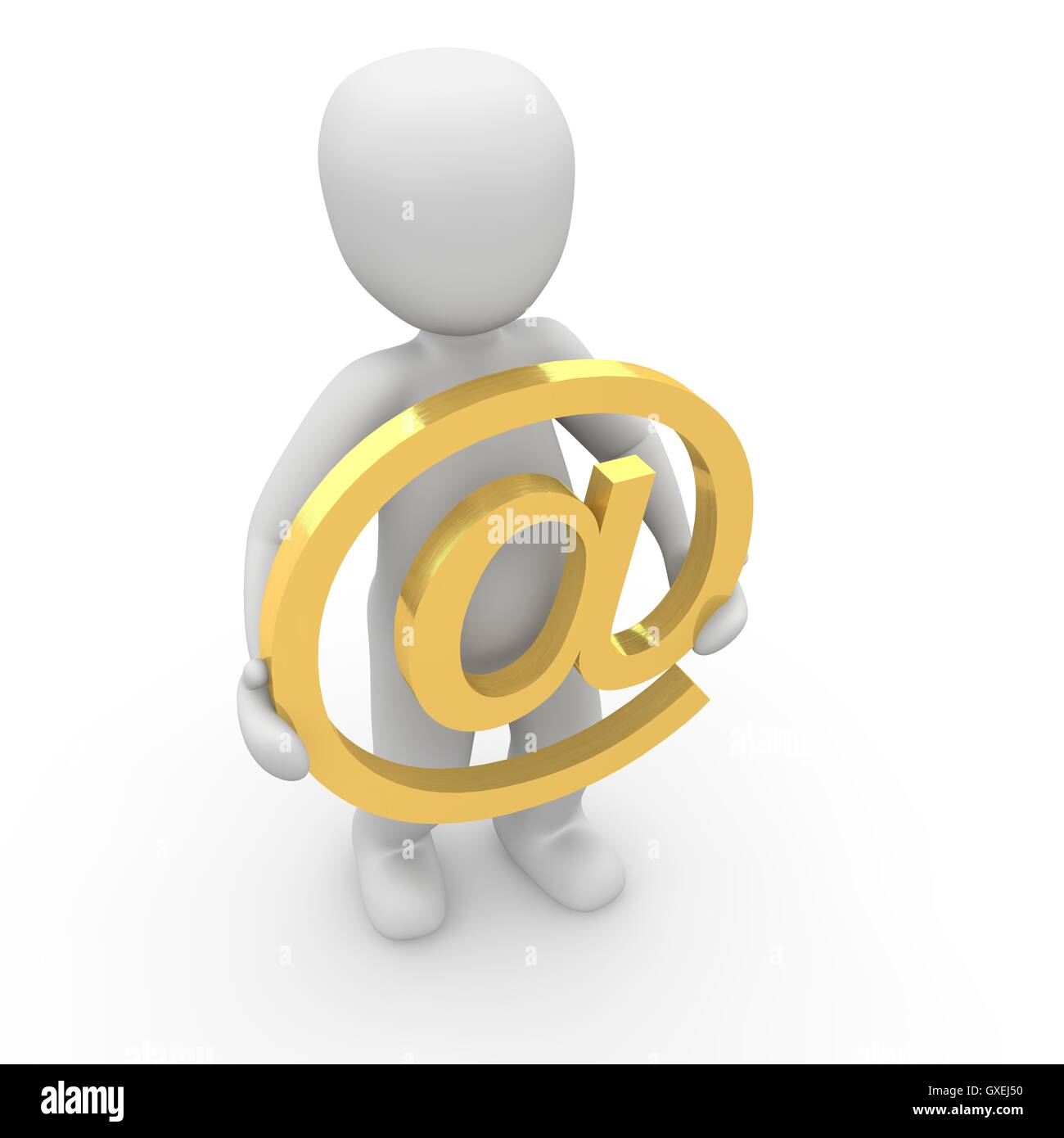 Golden at sign 3 Stock Photo - Alamy