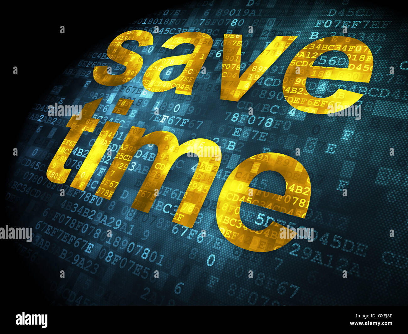 Timeline concept: Save Time on digital background Stock Photo - Alamy
