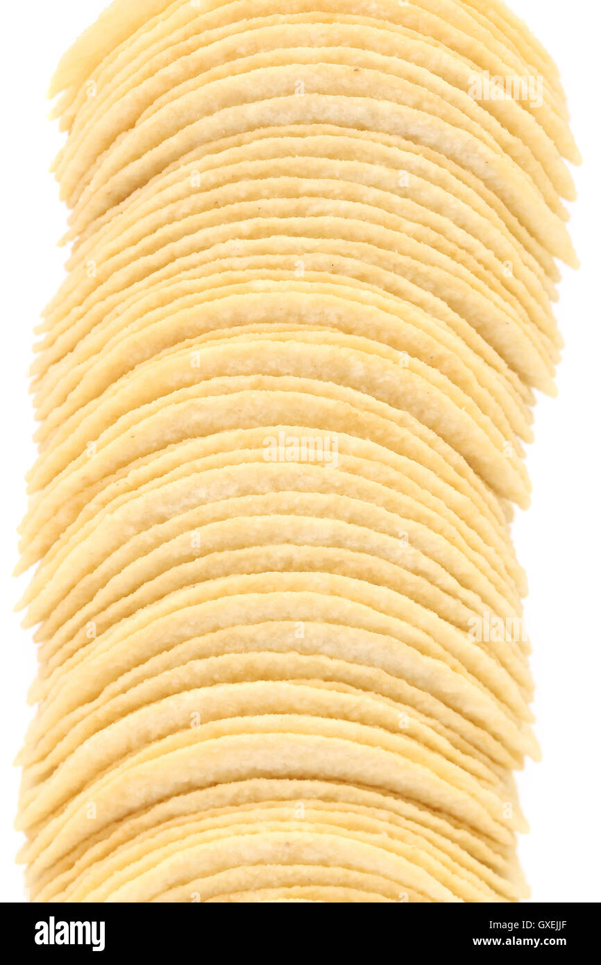 Stack of potato chips Stock Photo - Alamy