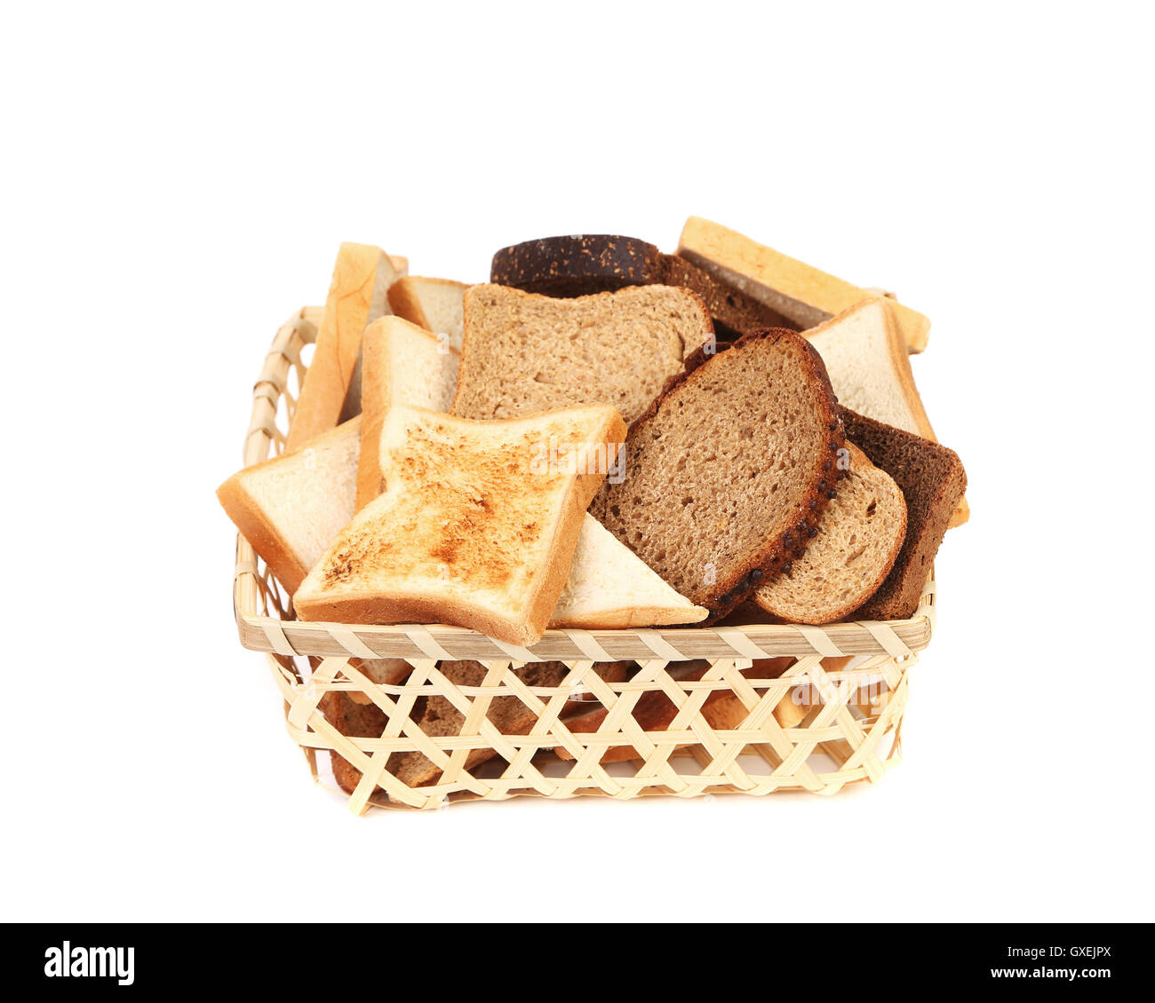 Full basket of different sliced bread Stock Photo - Alamy