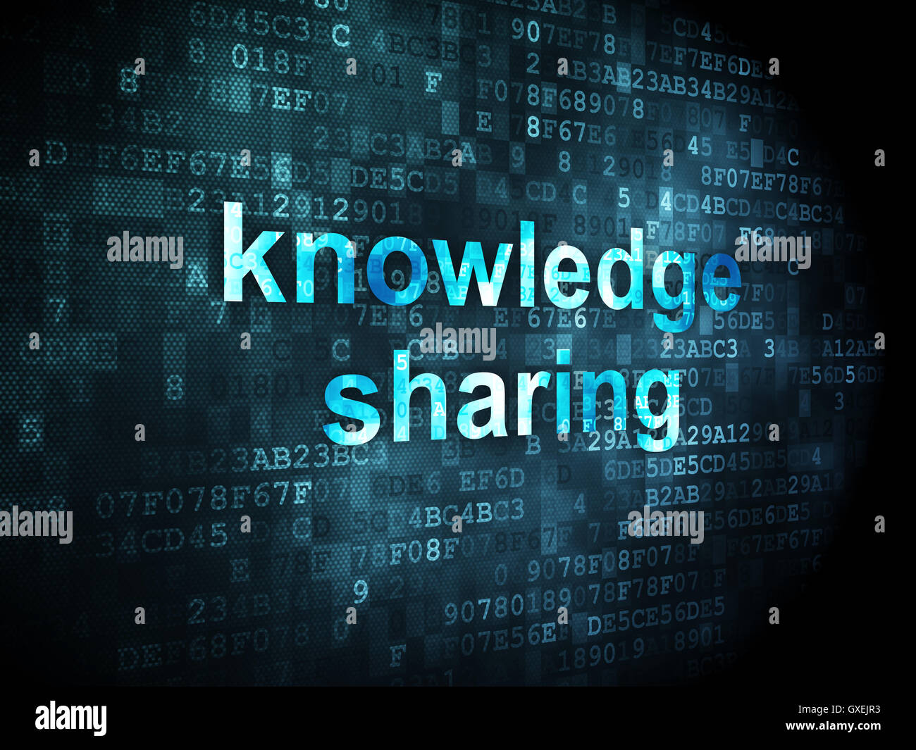 Education concept: Knowledge Sharing on digital background Stock Photo ...