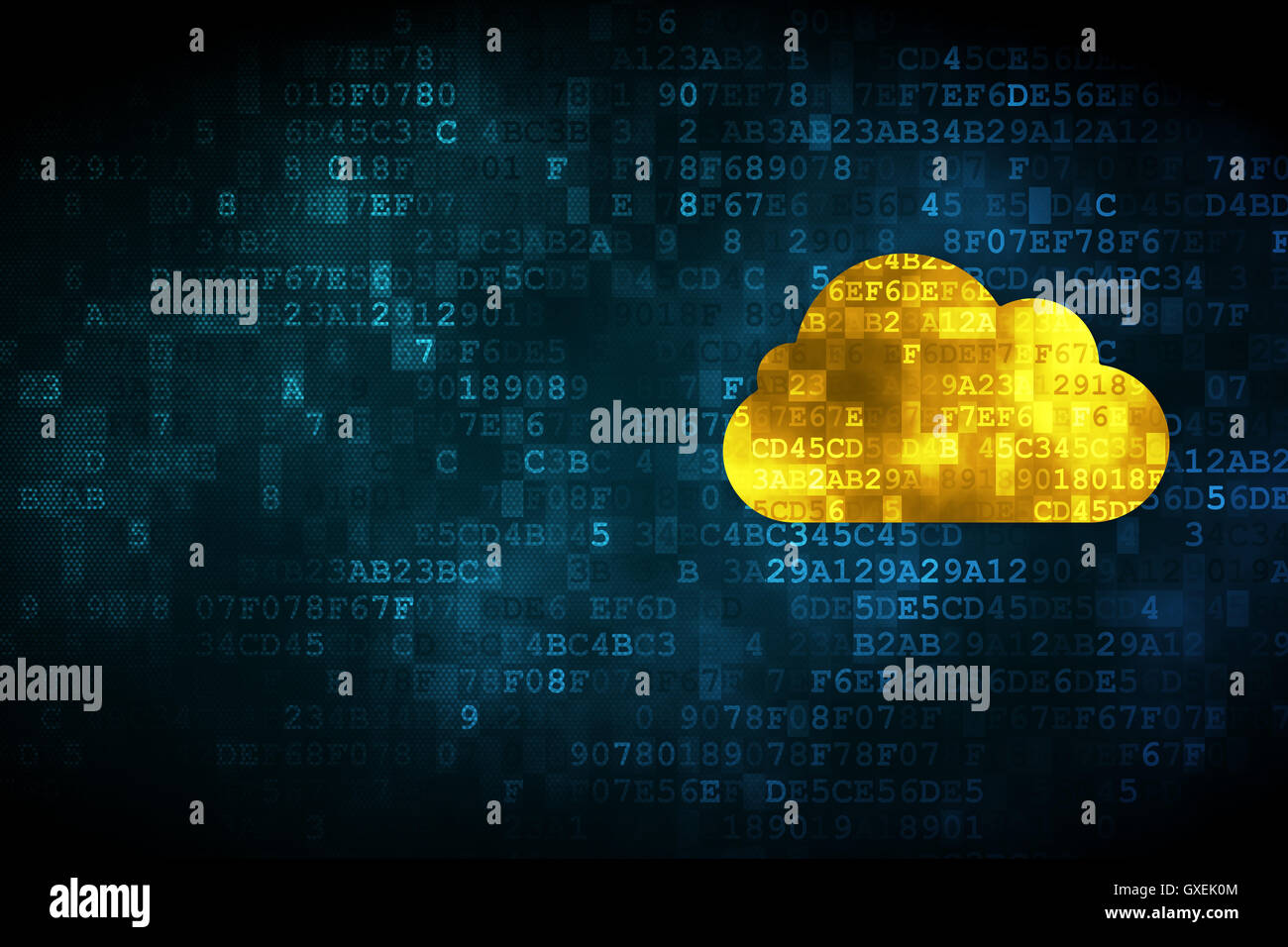 Cloud computing concept: Cloud on digital background Stock Photo - Alamy