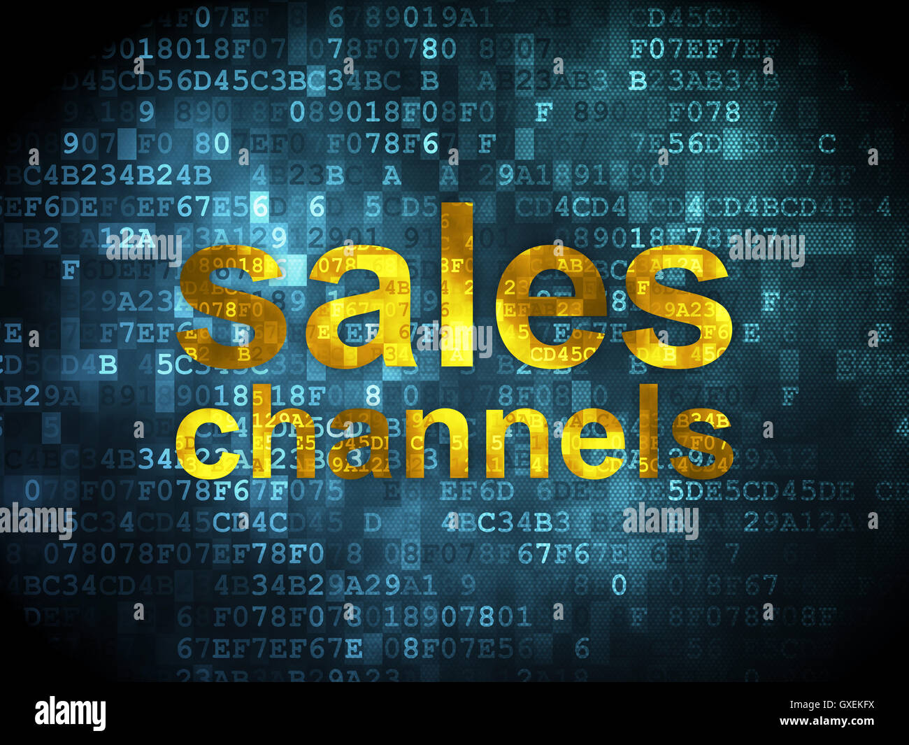 Advertising concept: Sales Channels on digital background Stock Photo ...