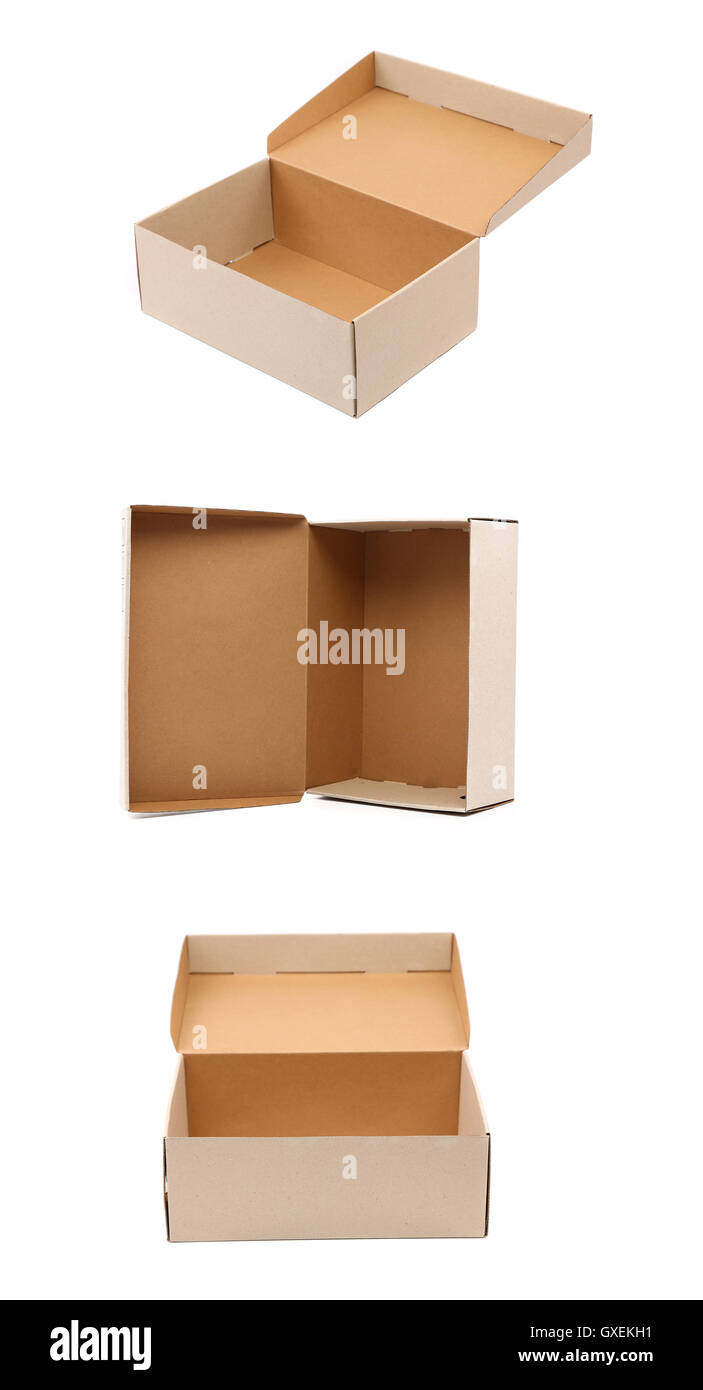 Collage of carton boxes Stock Photo - Alamy