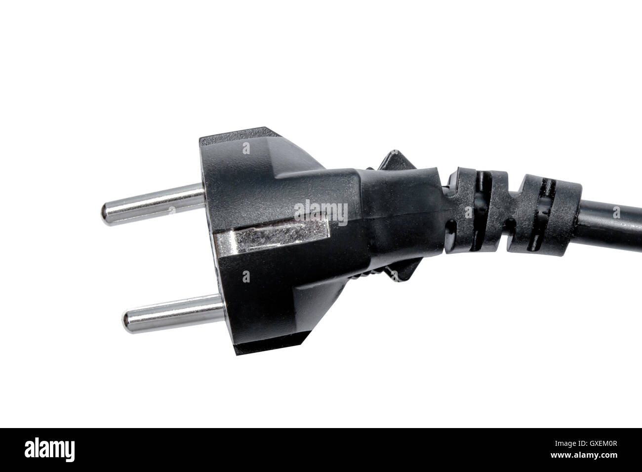 Electric plug on white background Stock Photo - Alamy
