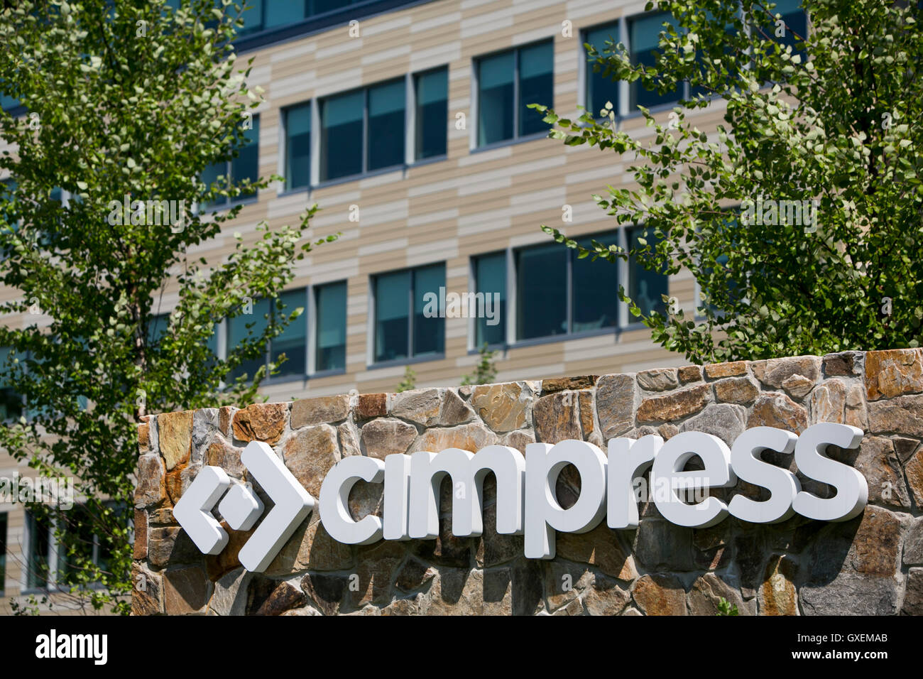 A logo sign outside of a facility occupied by Cimpress N.V., the parent ...