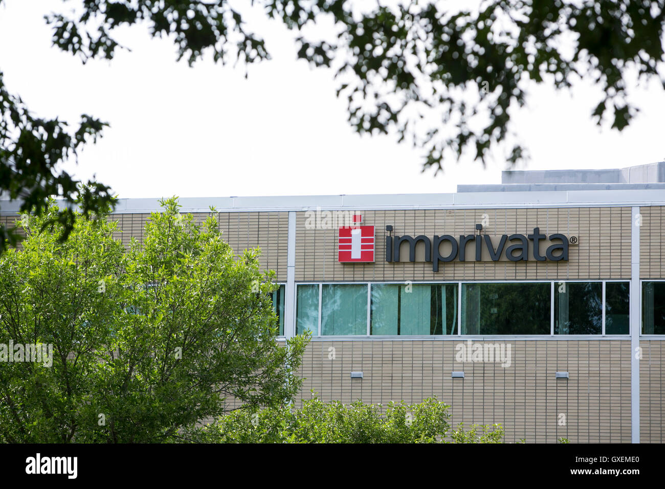 A logo sign outside of a facility occupied by Imprivata in Lexington ...