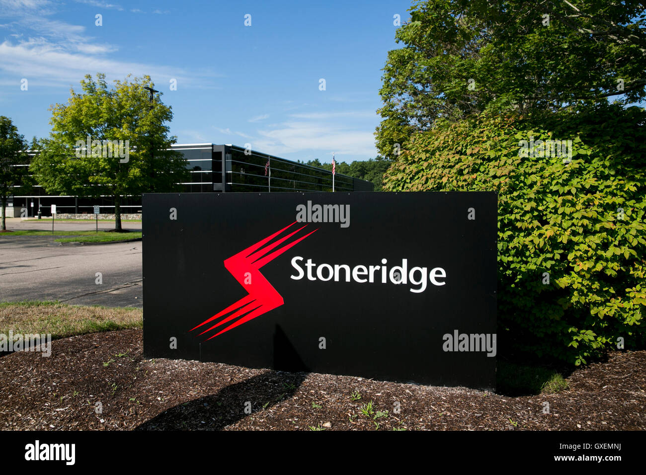 A logo sign outside of a facility occupied by Stoneridge, Inc., in ...