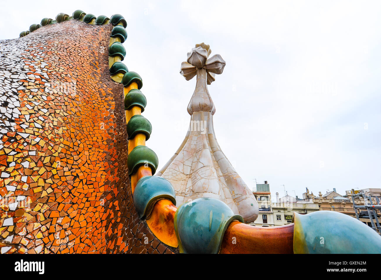 Spain, Barcelona. Casa Batlló is one of Antoni Gaudí’s masterpieces ...