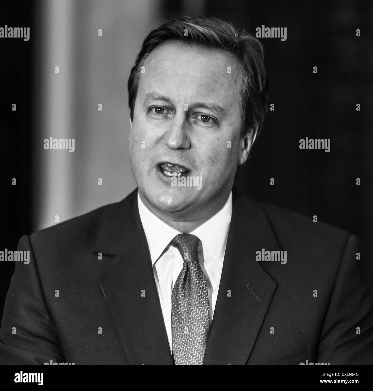 David Cameron and his wife, Samantha, along with their children, leave ...