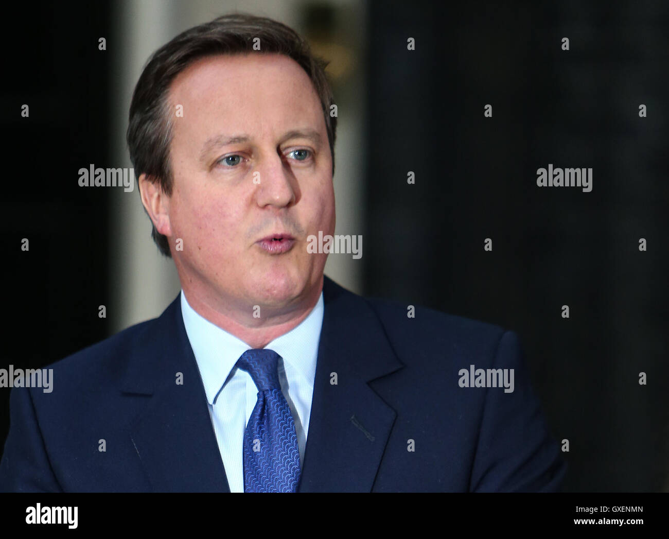 David Cameron and his wife, Samantha, along with their children, leave ...