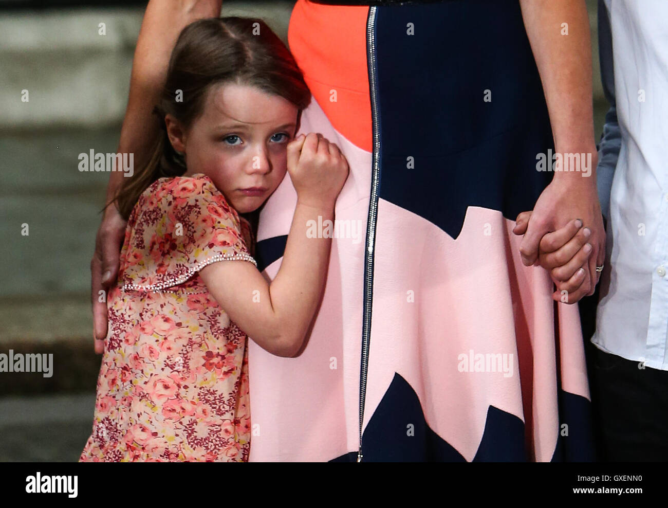 David Cameron and his wife, Samantha, along with their children, leave ...