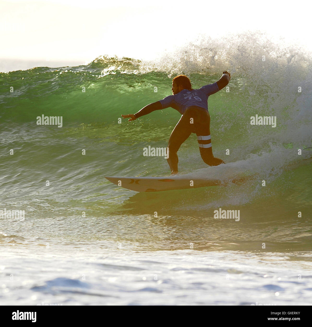 Contestants take part in the annual WSL Surf at Jeffreys Bay in South ...