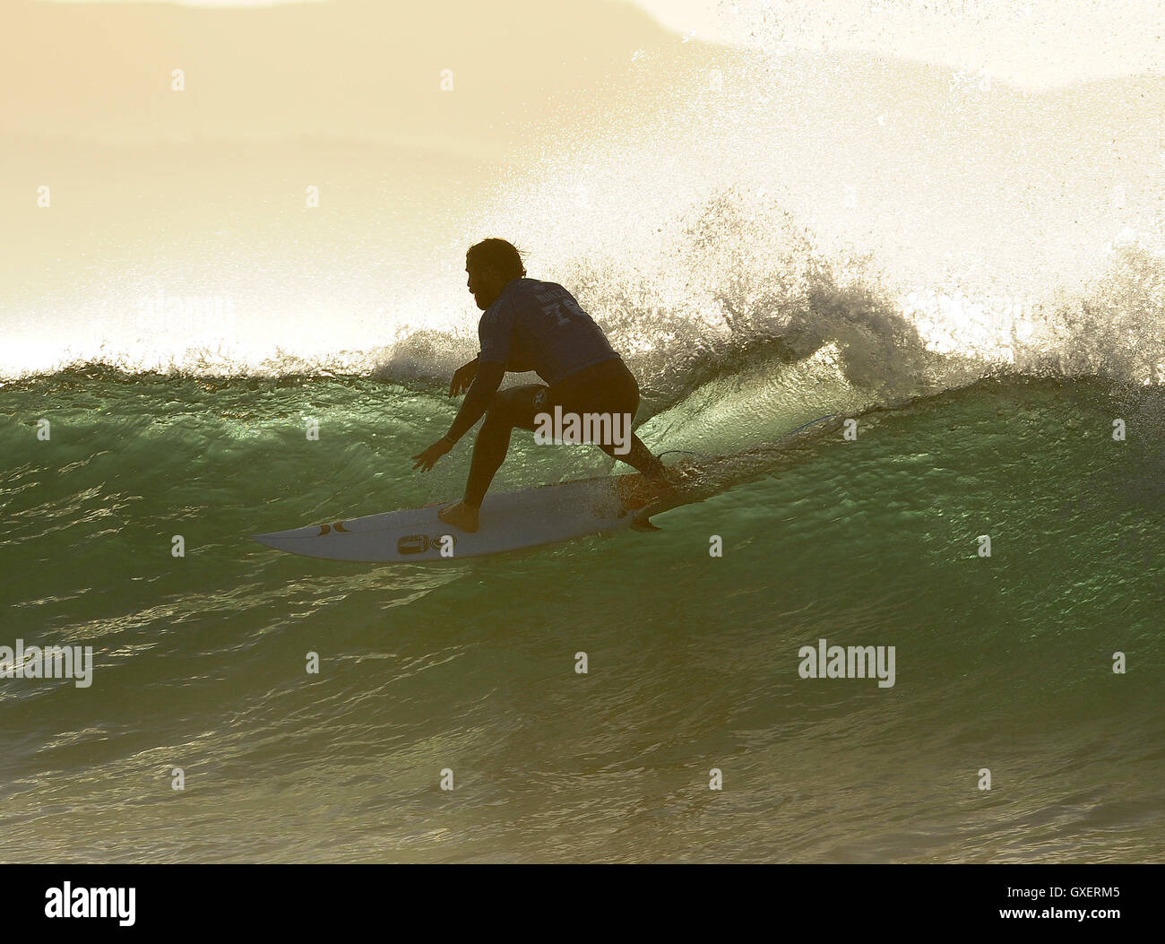 Contestants take part in the annual WSL Surf at Jeffreys Bay in South ...