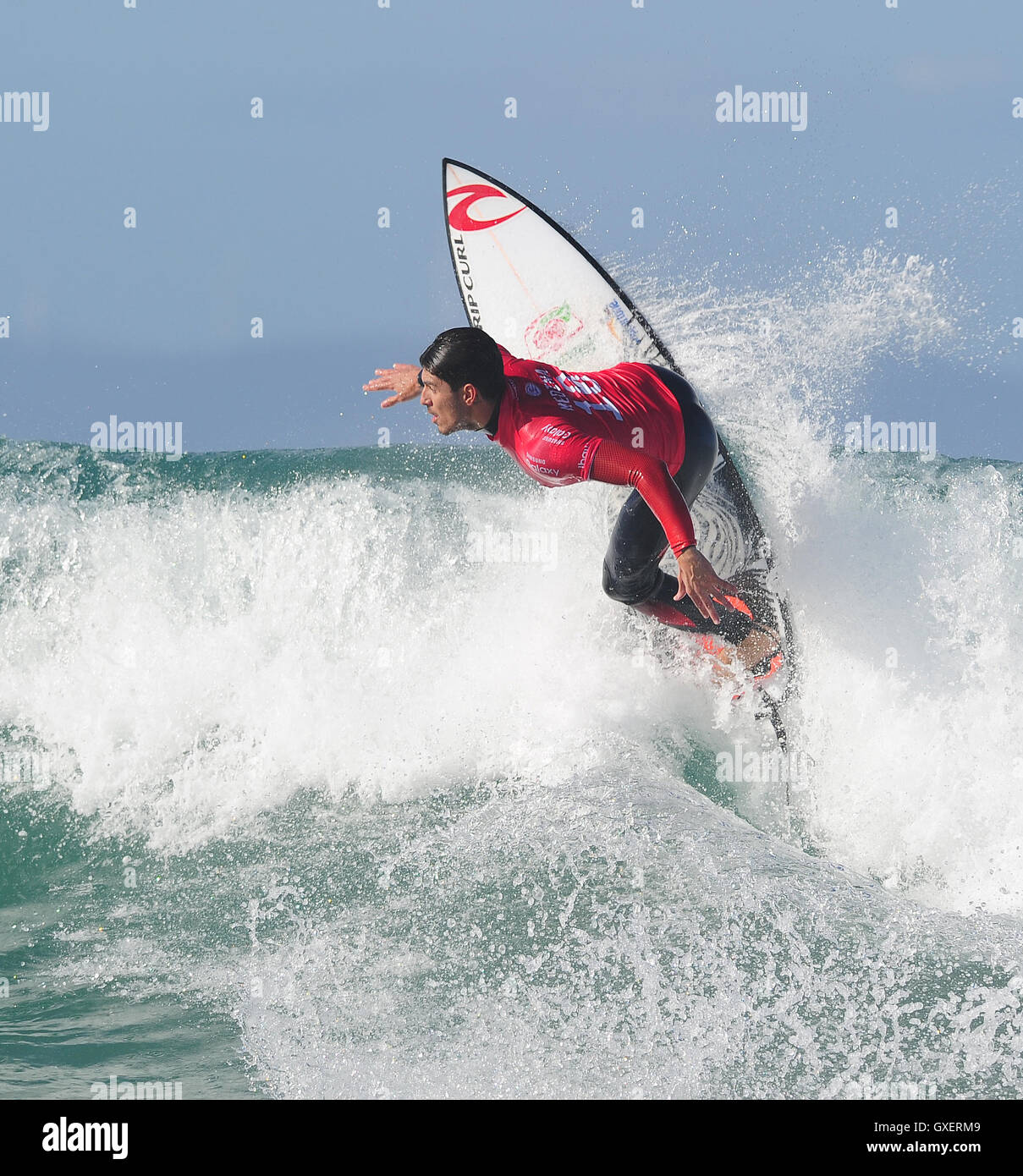 Contestants take part in the annual WSL Surf at Jeffreys Bay in South ...