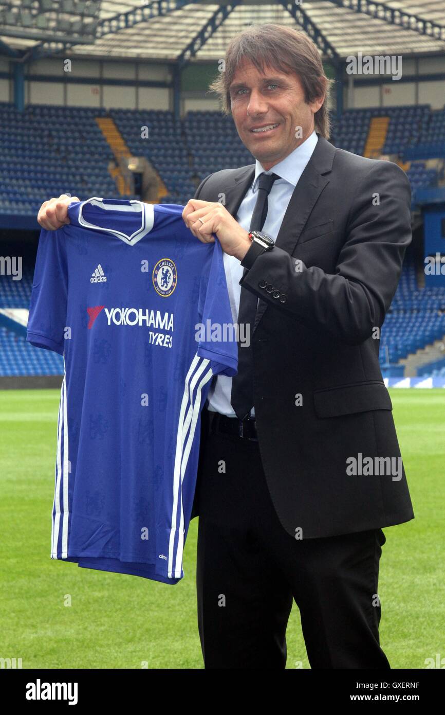 Antonio Conte holds his first press conference as Chelsea's new manager ...