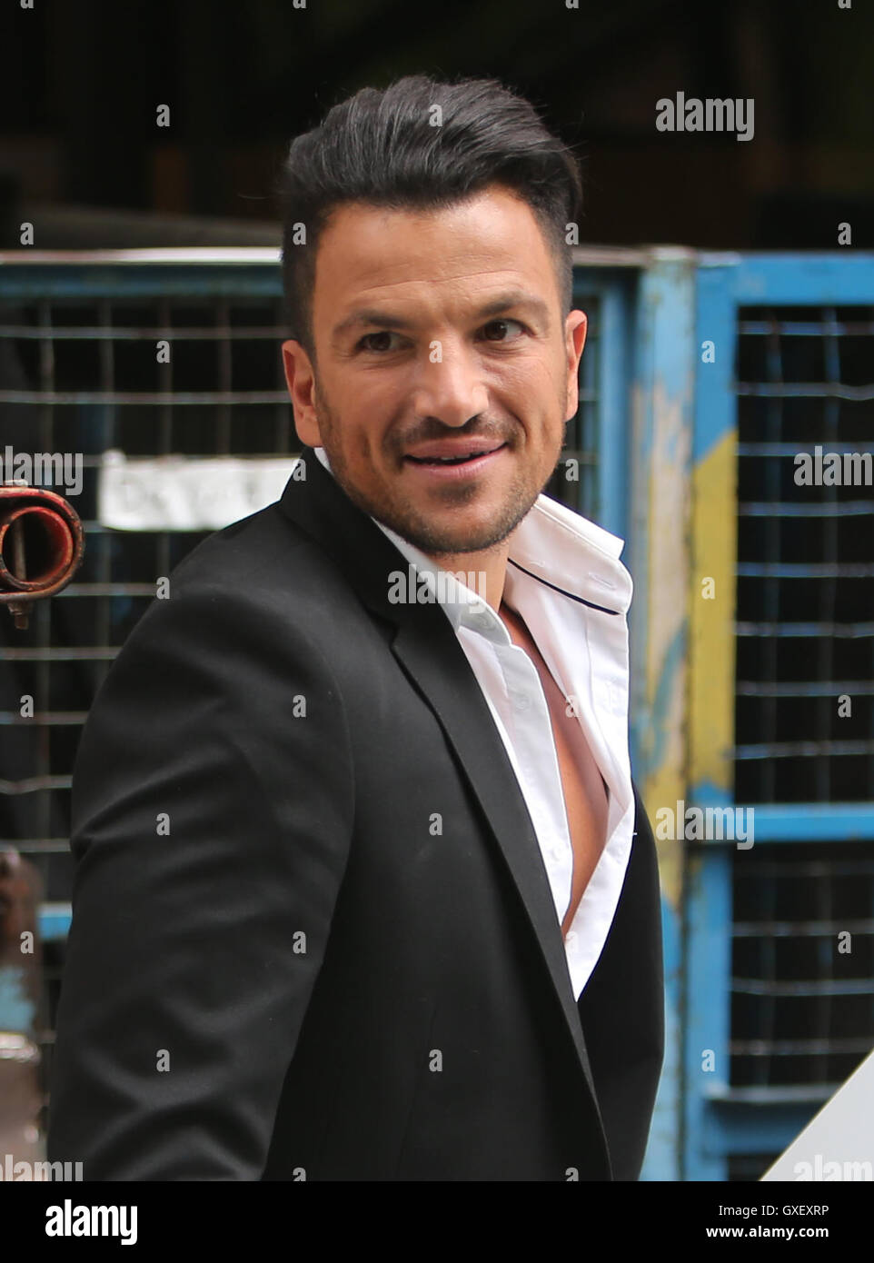 Peter Andrea outside ITV Studios with his brand new electric BMW ...