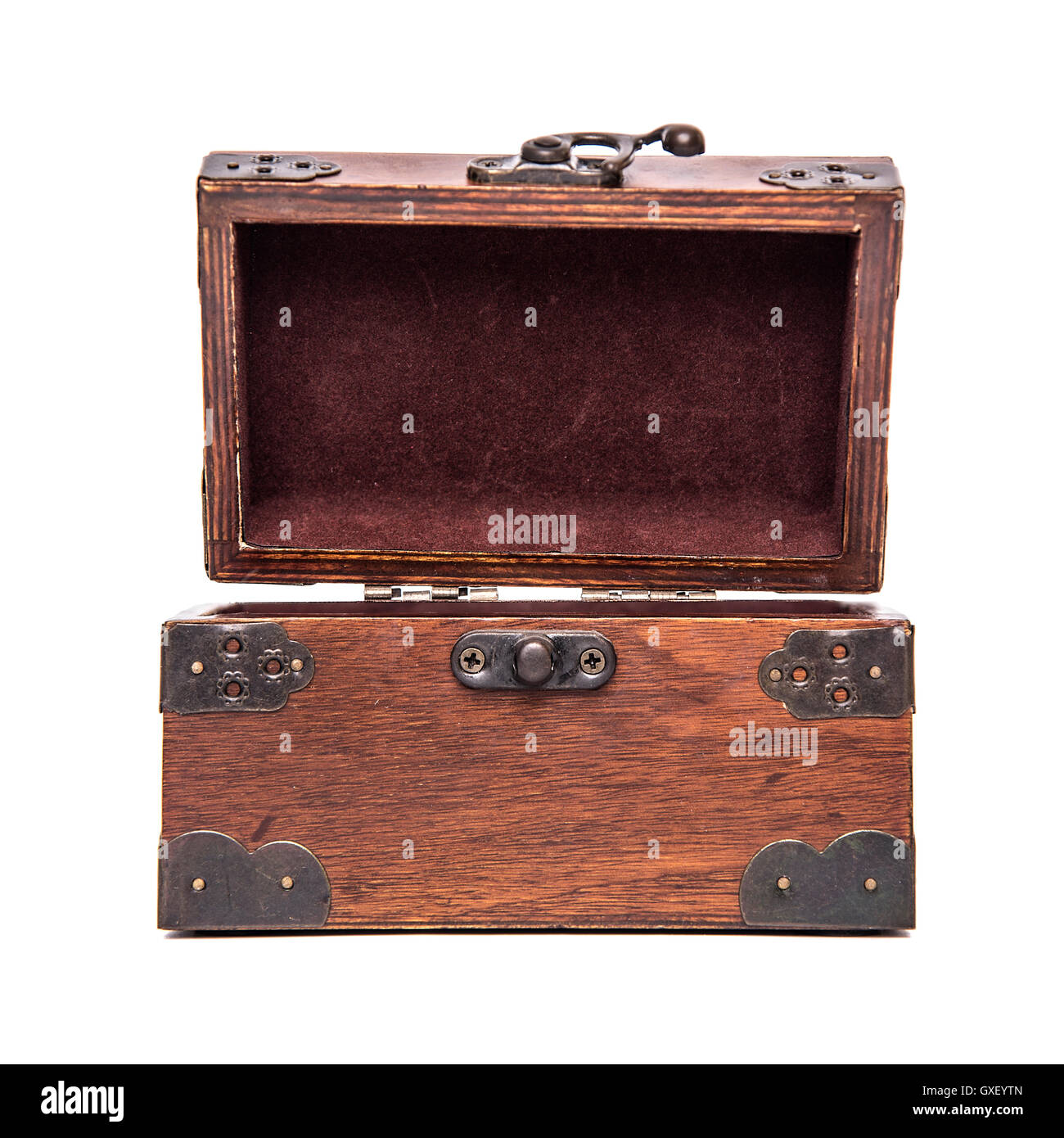Old ancient chest isolated on white background Stock Photo - Alamy