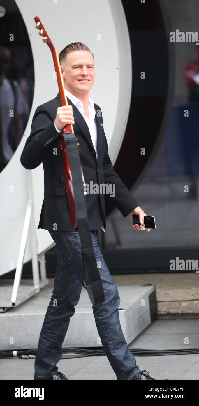 Bryan Adams performs at BBC's 'The One Show' joining presenters Jamie ...