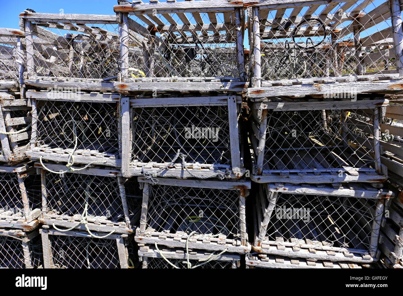 Old lobster traps hi-res stock photography and images - Alamy