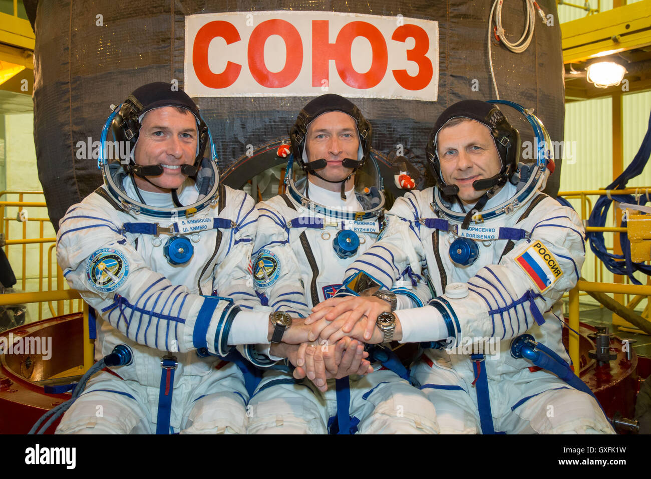 International Space Station Expedition 49 backup crew members (L-R ...