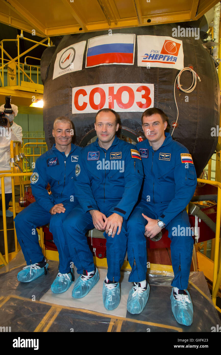 International Space Station Expedition 49 backup crew members (L-R ...