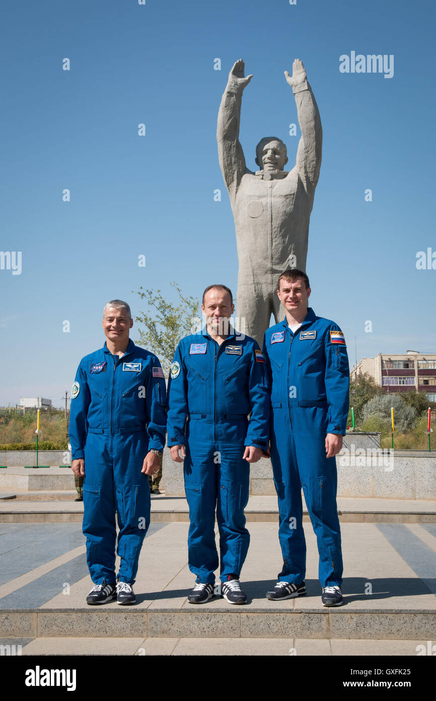 International Space Station Expedition 49 backup crew members (L-R ...
