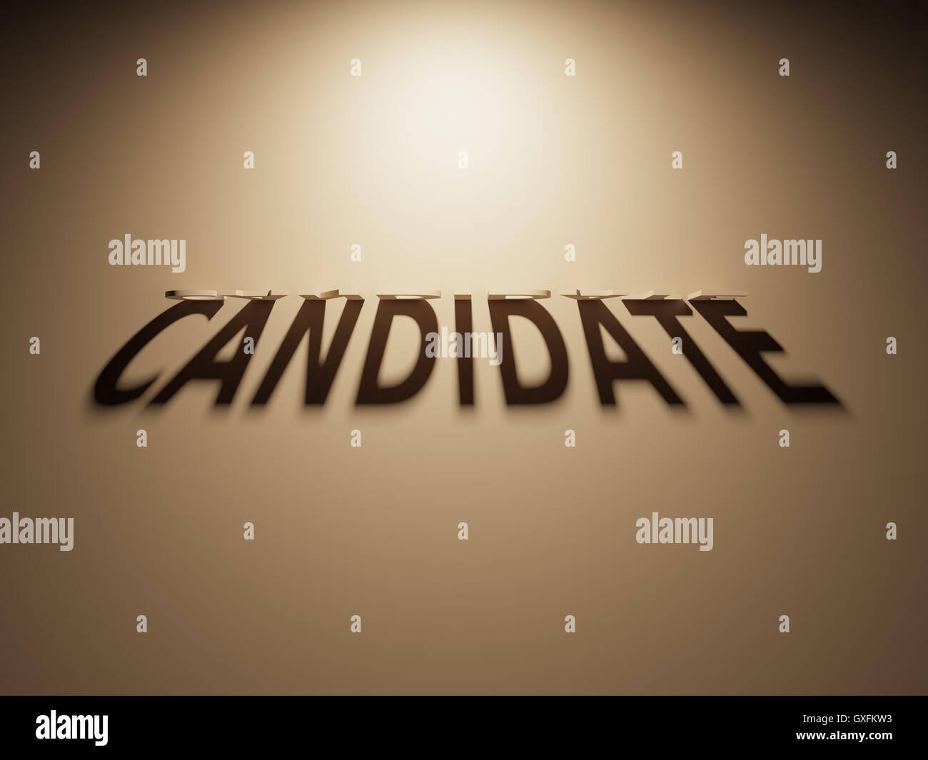 A 3D Rendering of the Shadow of an upside down text that reads ...