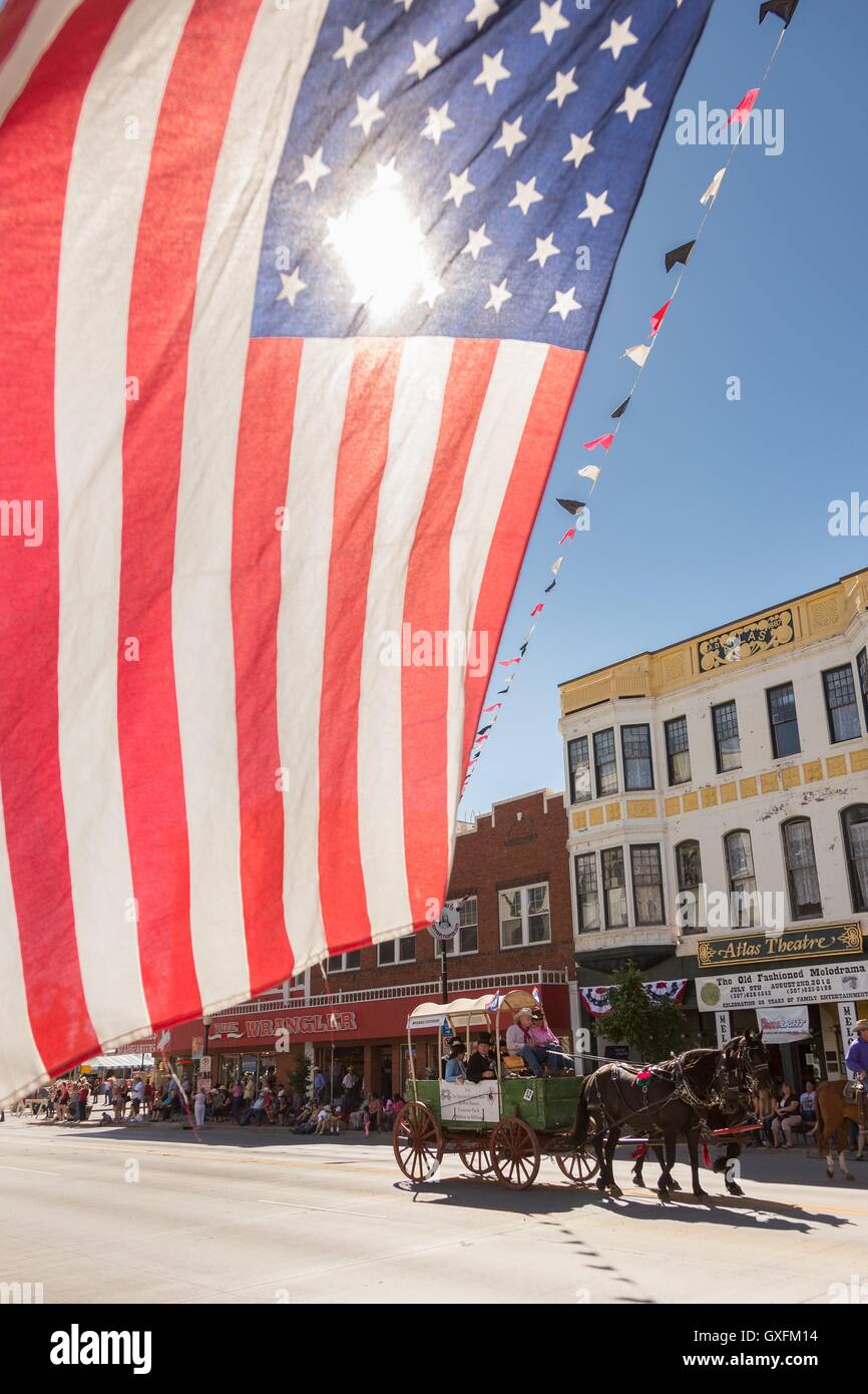 A horse carriage takes part in the Cheyenne Frontier Days parade ...