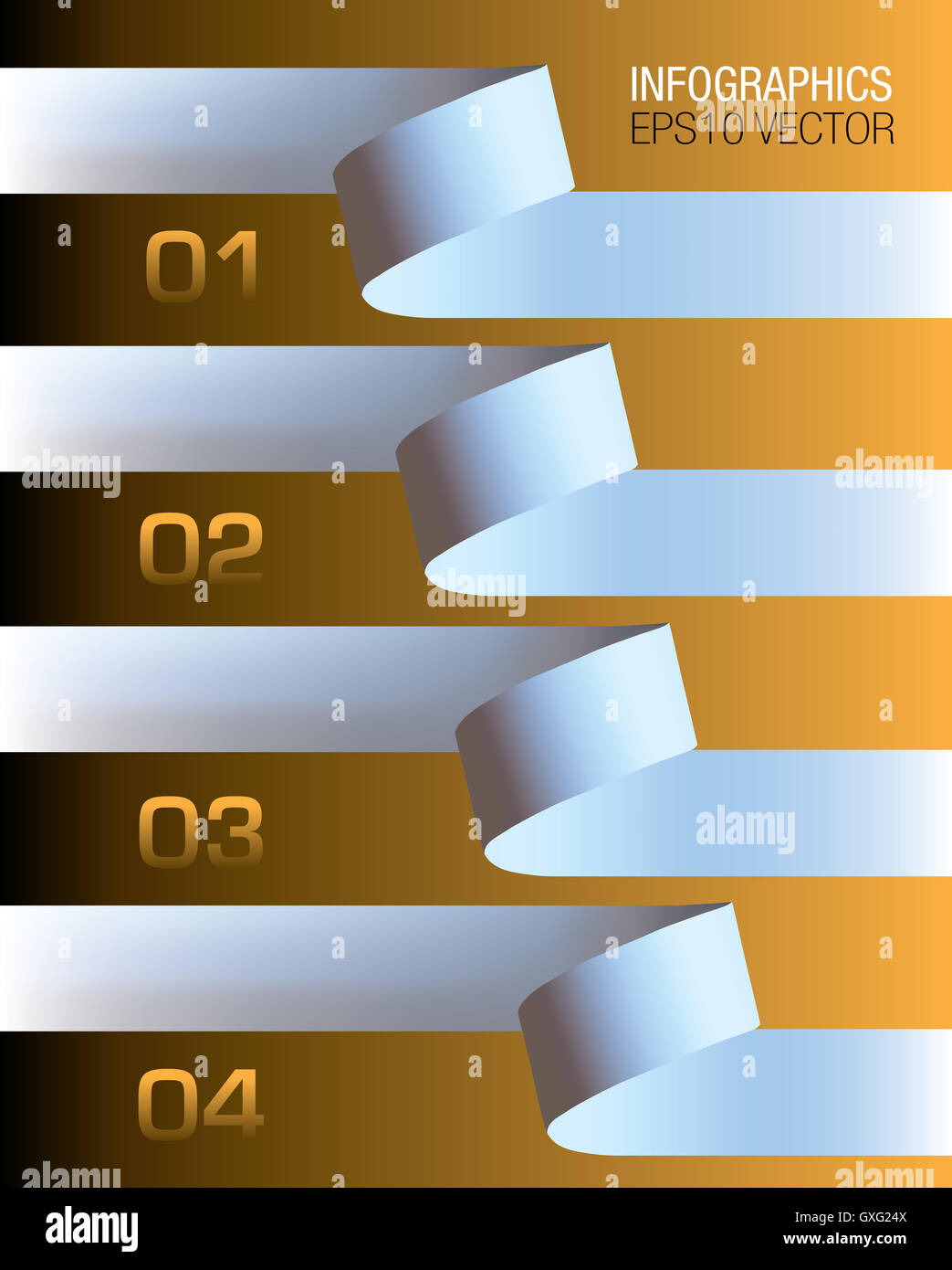 Circle ribbon design infographic banner banners hi-res stock ...