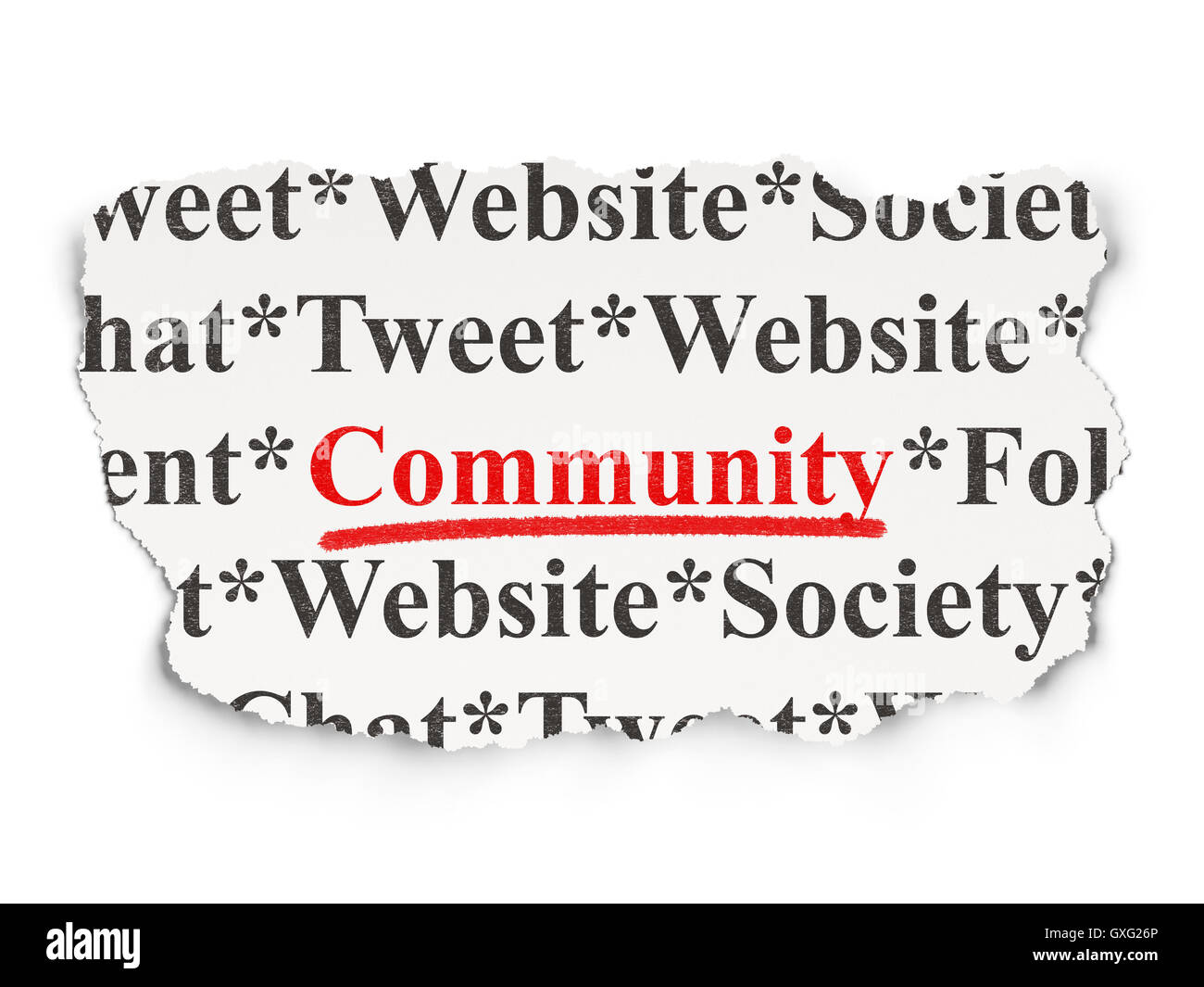 Social media concept: Community on Paper background Stock Photo - Alamy