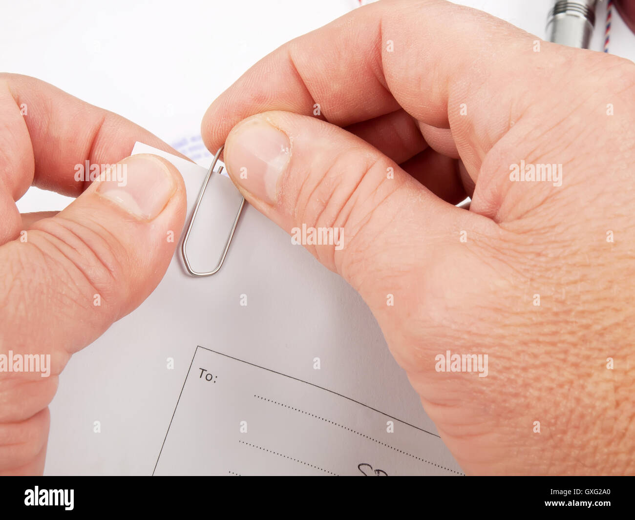 Memo clip hi-res stock photography and images - Alamy