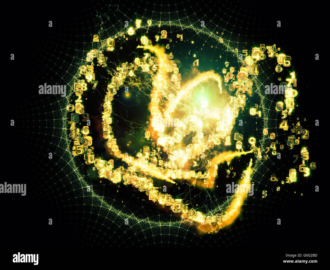 Lights of Numbers Stock Photo - Alamy