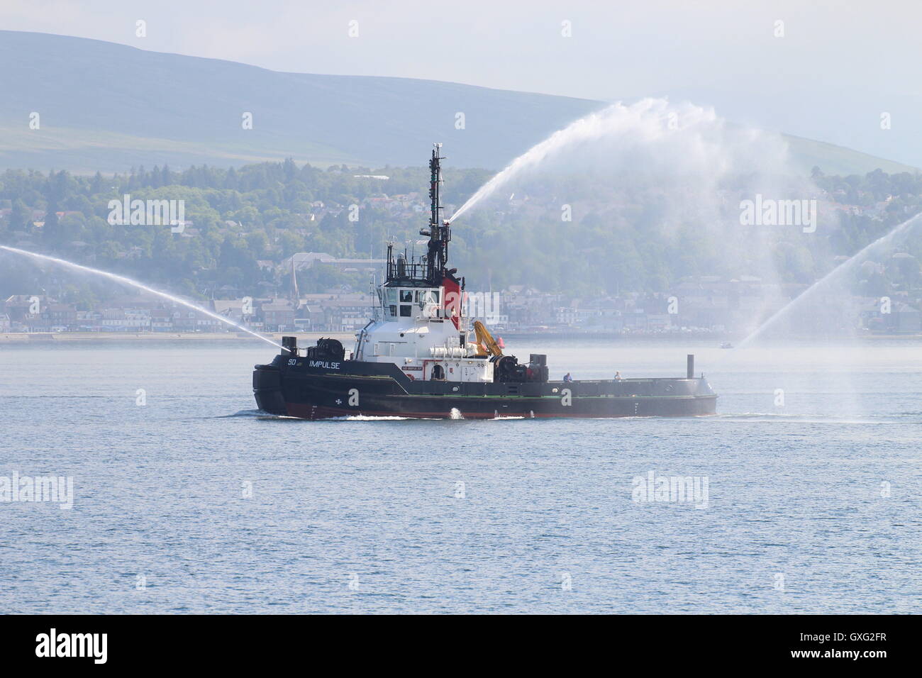 SD Impulse, an Impulse-class tug operated by Serco Marine Services, off Greenock during the ...